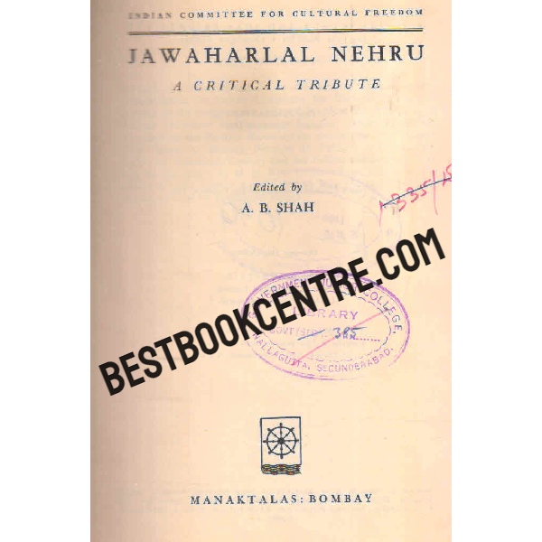 jawaharlal nehru A Critical Tribute book at Best Book Centre.
