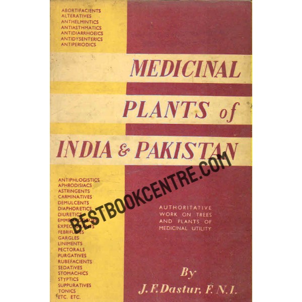 Medicinal Plants of India and Pakistan book at Best Book Centre.